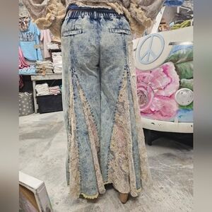 A Rare Bird | Jeans | Boho Meets Cottagecore Denim And Lace Jeans ...